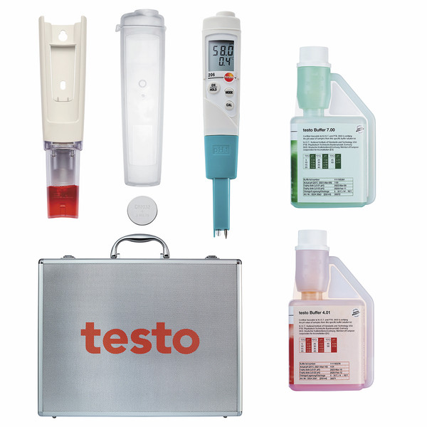 Kit testo 206-pH1 - pHmètre et accessoires - TESTO : 0563 2065
